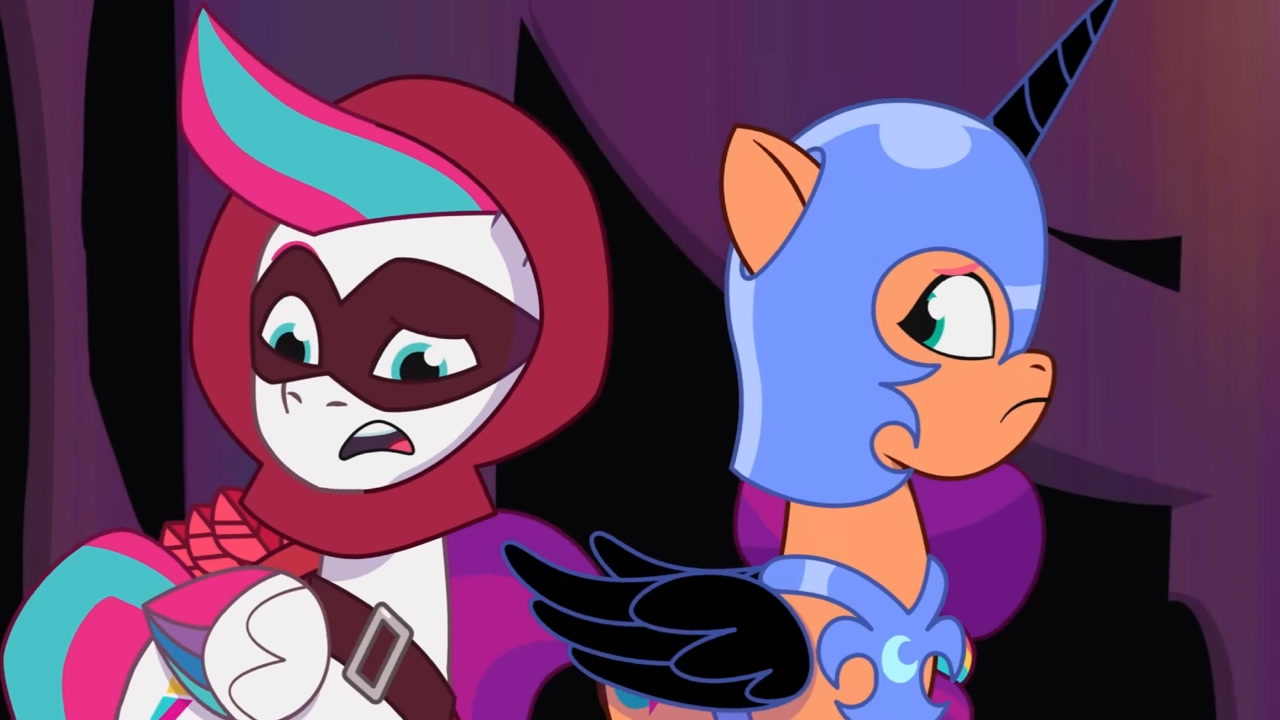 #2982357 - safe, screencap, nightmare moon, sunny starscout, zipp storm ...