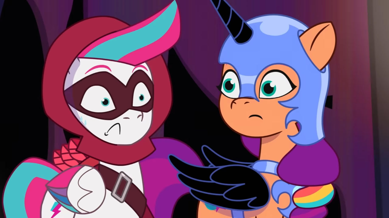 #2982427 - safe, screencap, nightmare moon, sunny starscout, zipp storm ...