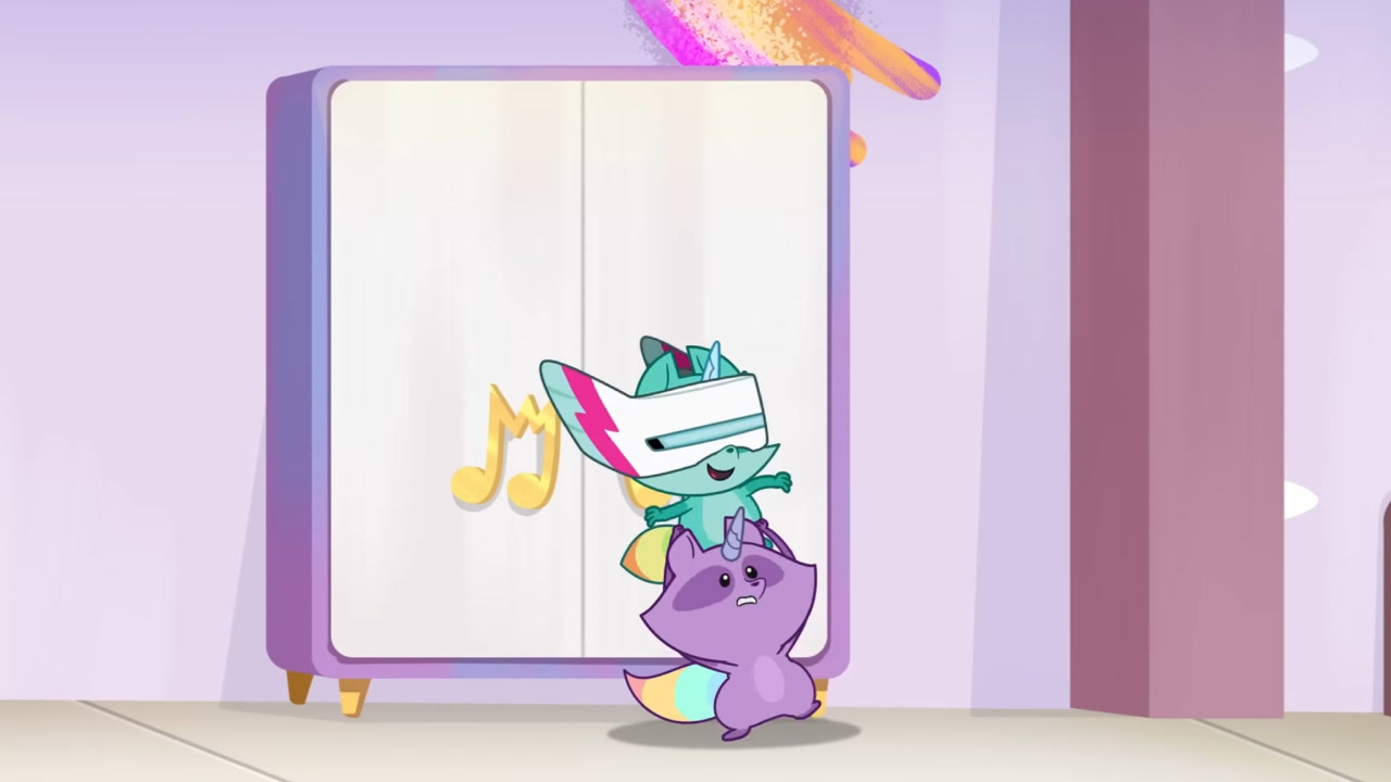 #2984132 - safe, screencap, raccoon, raccoonicorn, baby critters, g5 ...