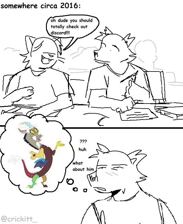 #2984659 - safe, artist:crickitt_, discord, oc, draconequus, g4, 2016 ...