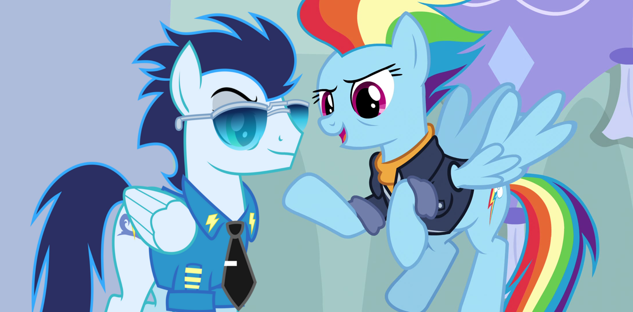 #2984677 - safe, artist:3d4d, rainbow dash, soarin', pegasus, pony, g4 ...