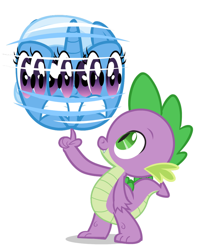 #3004059 - safe, artist:kaijufan97, spike, trixie, dragon, ball, duo, duo male and female ...