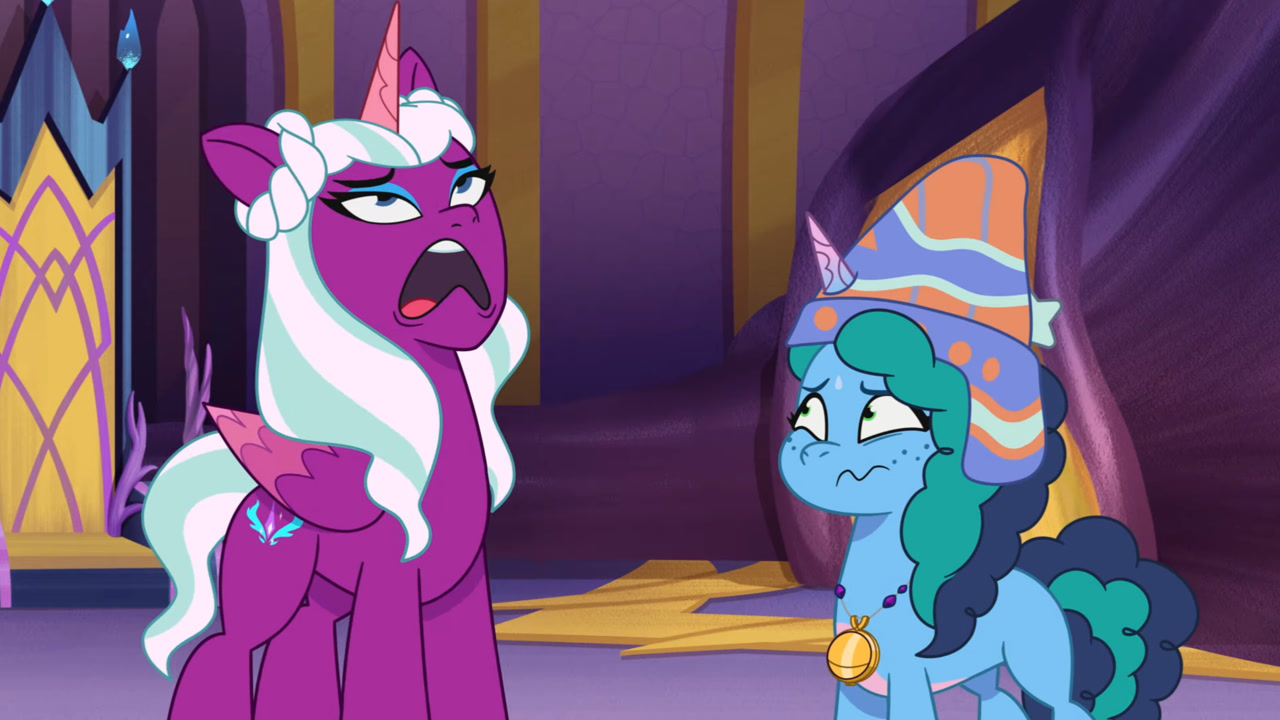 #3004974 - safe, screencap, misty brightdawn, opaline arcana, alicorn, pony, unicorn, g5, my ...