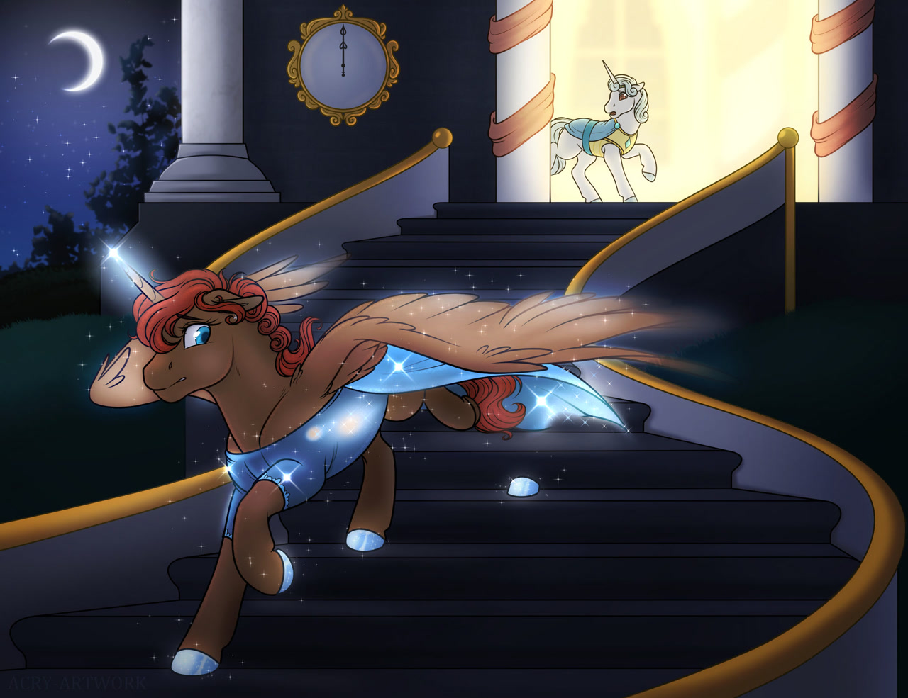 #3005695 - safe, artist:acry-artwork, oc, oc only, oc:cinder star, alicorn, pony, unicorn ...