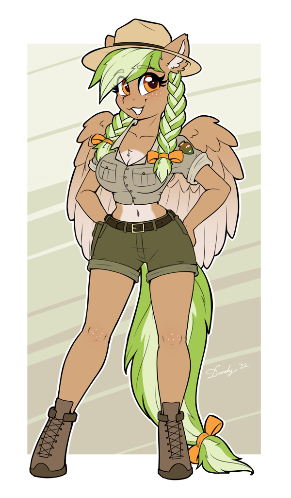 #3006301 - safe, artist:dandy, oc, oc only, oc:sylvia evergreen, pegasus, anthro, unguligrade ...