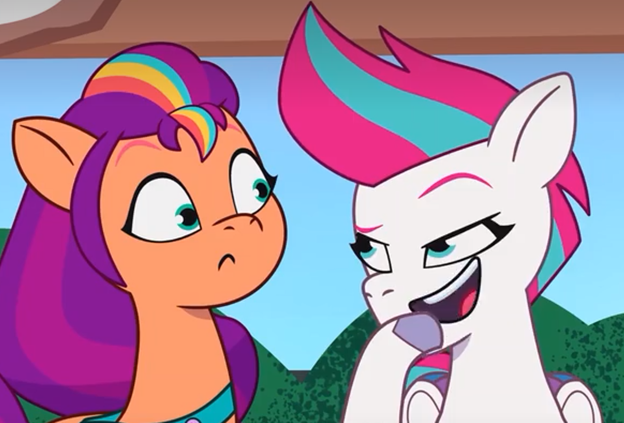 #3006428 - safe, screencap, sunny starscout, zipp storm, earth pony ...