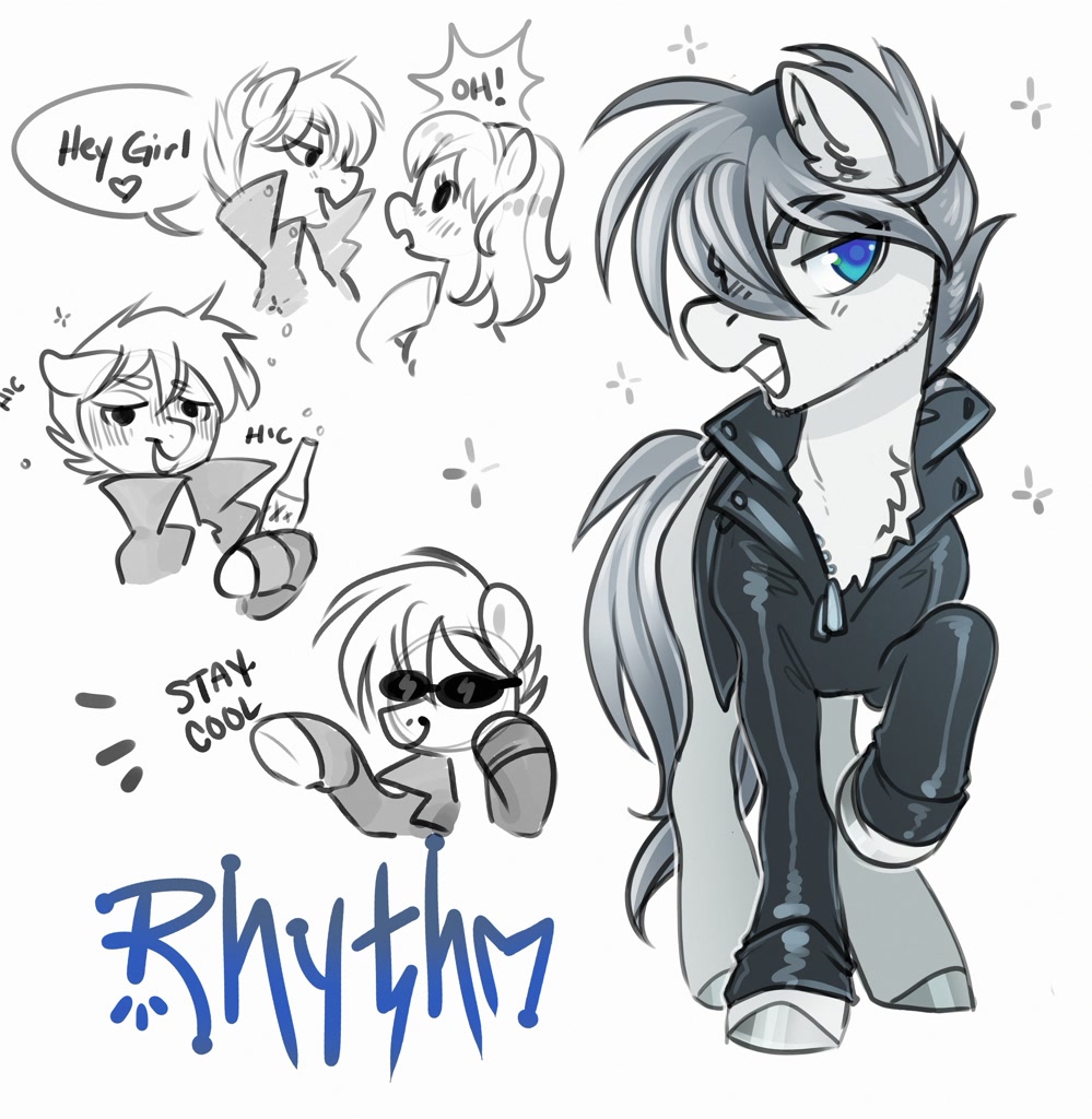 #3006689 - safe, artist:opalacorn, oc, oc:rhythm, earth pony, pony ...