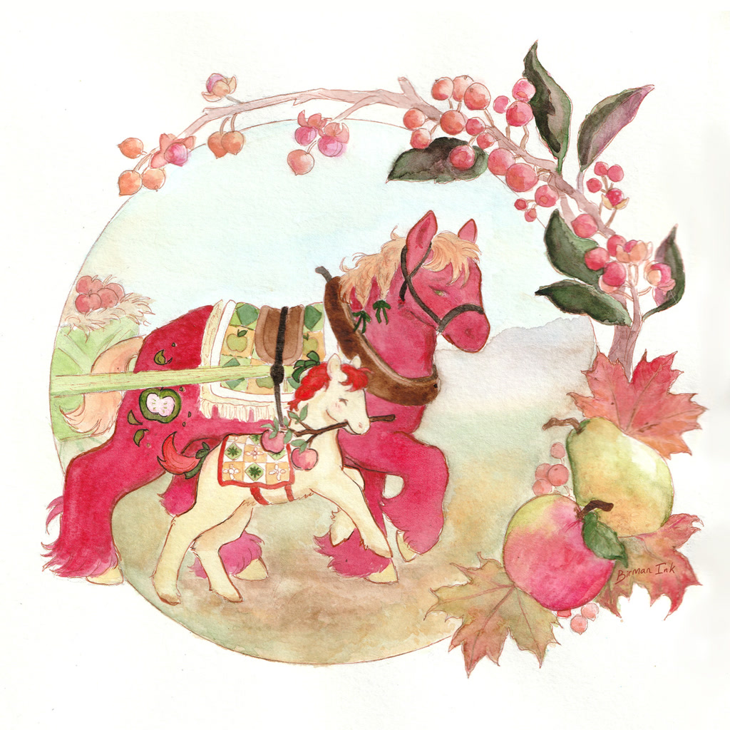 #3007506 - safe, artist:birman-ink, apple bloom, big macintosh, earth ...