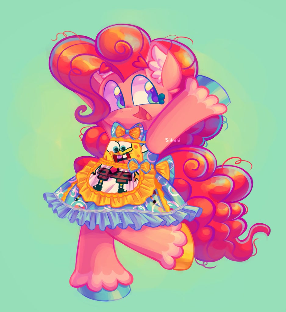 #3008002 - safe, artist:sidruni, pinkie pie, semi-anthro, clothes, cute ...