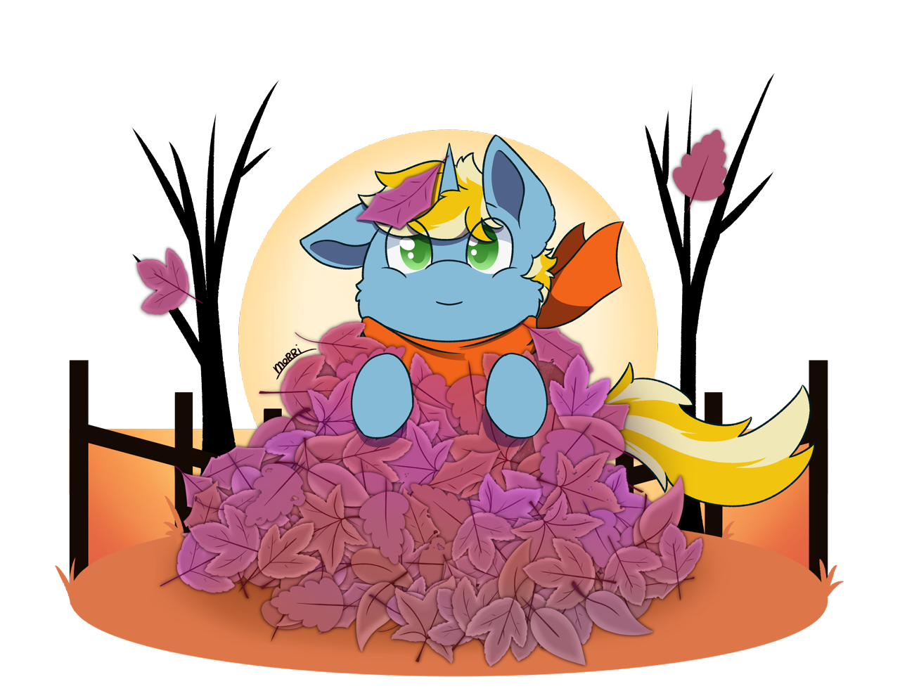 #3008187 - safe, artist:backgroundpony#f352, oc, oc only, oc:sunny dawn, pony, unicorn, autumn ...