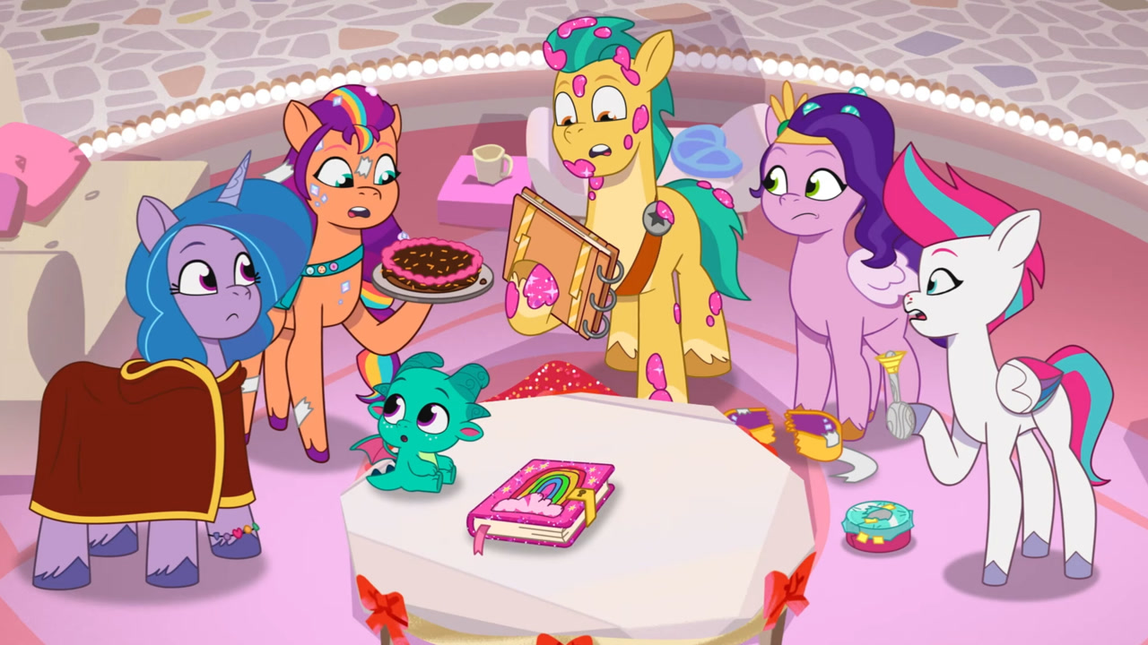 #3008501 - safe, screencap, hitch trailblazer, izzy moonbow, pipp petals, sparky sparkeroni ...