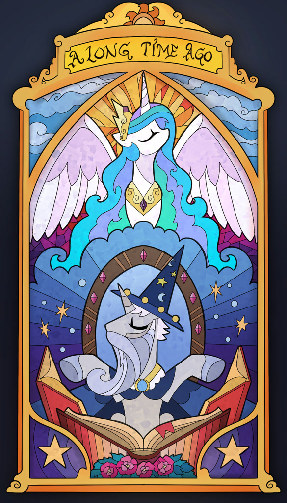 #3008728 - safe, artist:damayantiarts, idw, princess celestia, star ...
