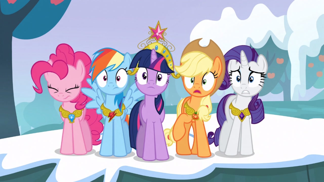 #3009866 - safe, screencap, applejack, pinkie pie, rainbow dash, rarity ...