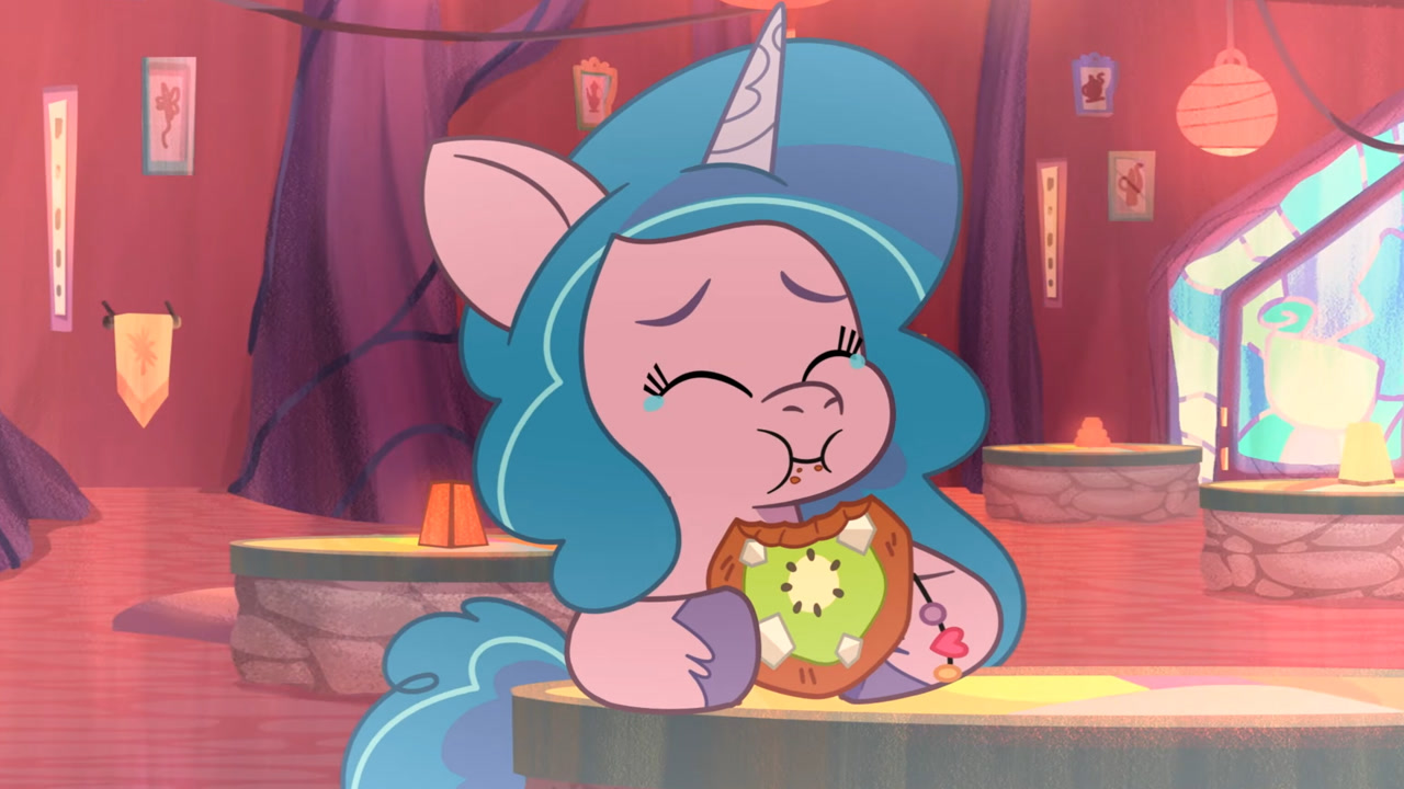 #2999448 - safe, screencap, izzy moonbow, pony, unicorn, foal food, g5 ...