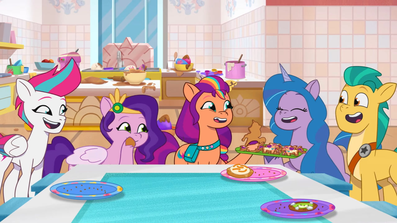 #2999483 - safe, screencap, hitch trailblazer, izzy moonbow, pipp ...