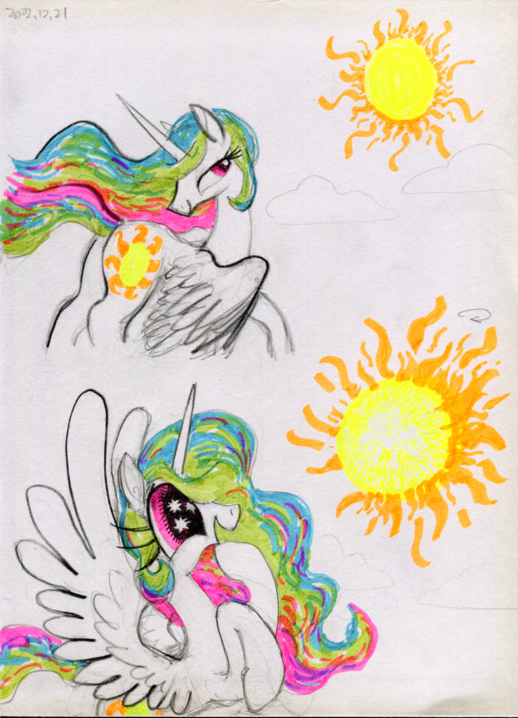 #3011359 - safe, artist:ja0822ck, princess celestia, alicorn, pony, g4, butt, cute, cutelestia ...