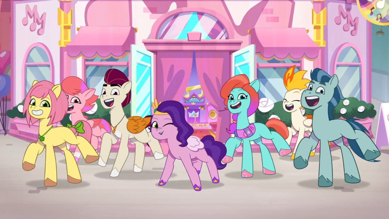 #3011988 - safe, screencap, flare (g5), jazz hooves, pipp petals, posey ...