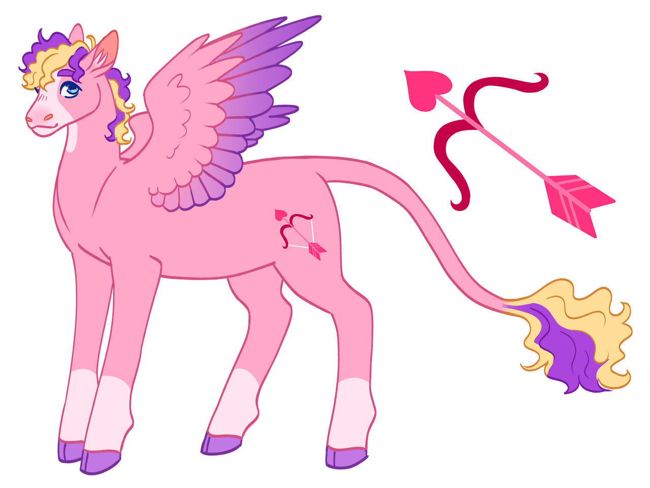 #3012490 - safe, artist:s0ftserve, oc, oc:cupid arrow, pegasus, pony ...