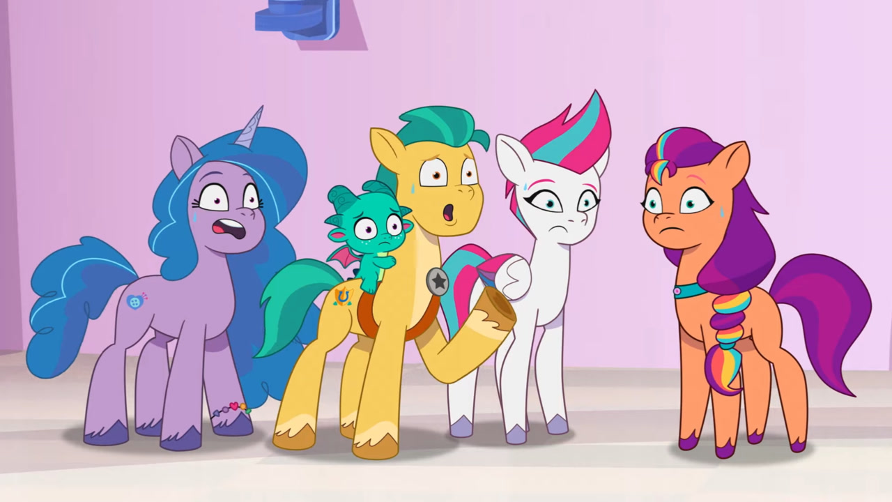 #3013213 - safe, screencap, hitch trailblazer, izzy moonbow, sparky ...