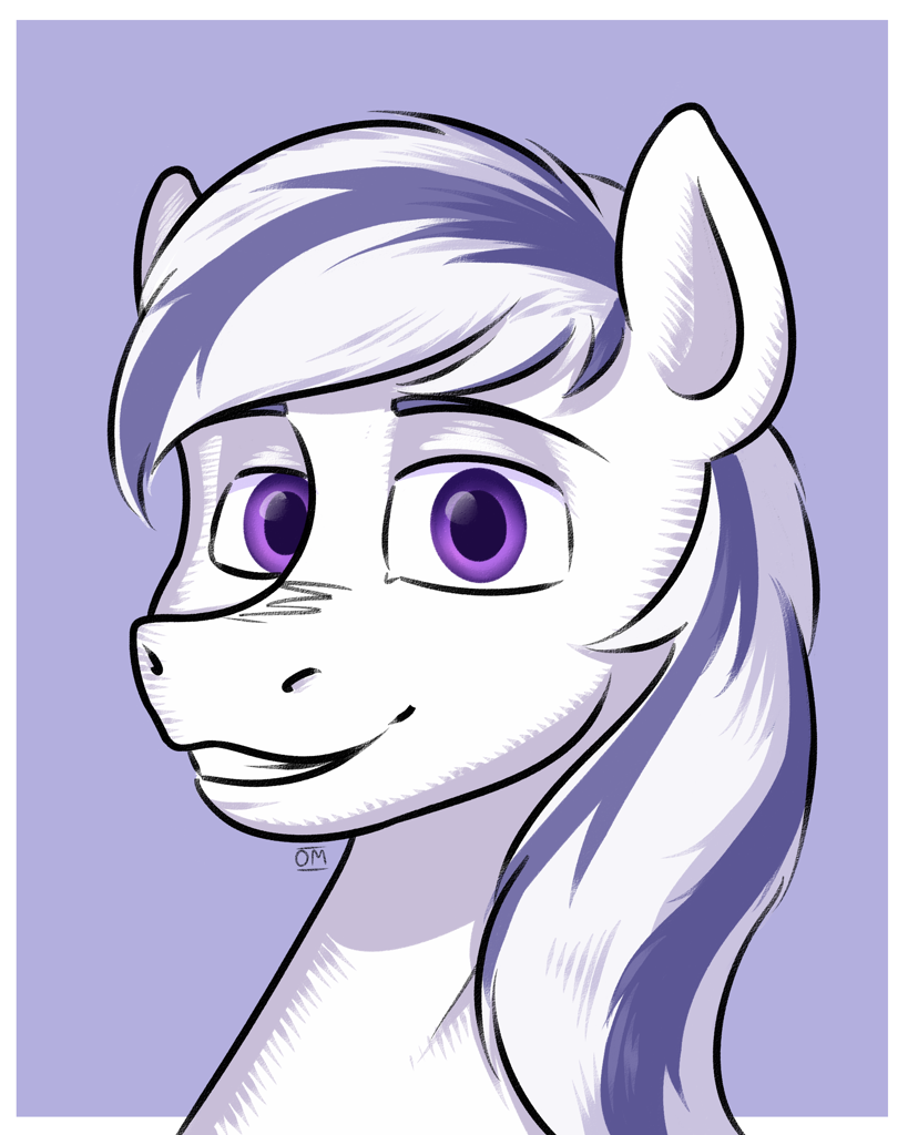 #3013473 - safe, artist:oldman, oc, oc only, oc:crystal moon, pony, bust, commission, portrait ...