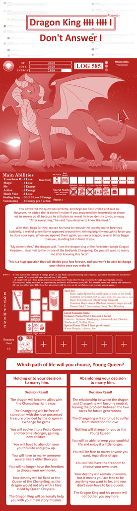 #3014599 - safe, artist:vavacung, oc, oc:king rex, oc:young queen, changeling, dragon, comic:the ...