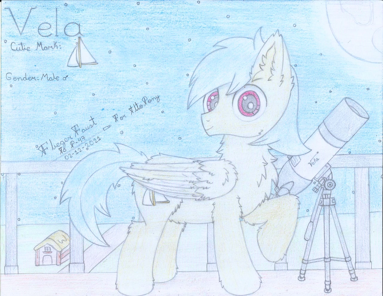 #3014659 - safe, artist:fliegerfausttop47, oc, oc only, oc:vel, pegasus ...