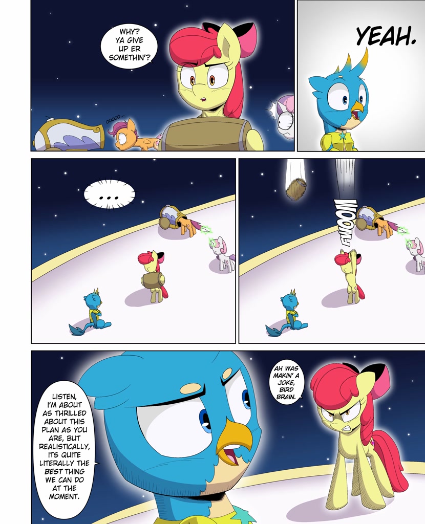 #3016152 - safe, artist:begoliah, apple bloom, gallus, scootaloo ...