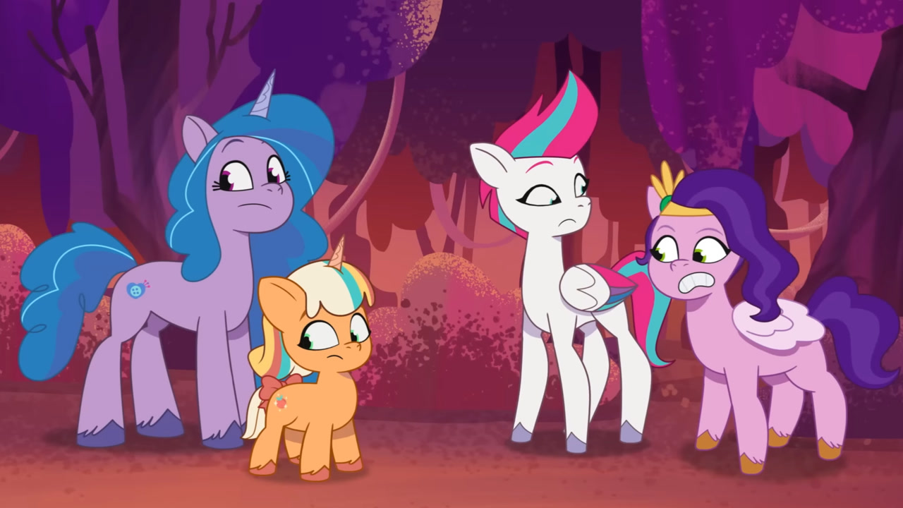 #3016994 - safe, screencap, izzy moonbow, peach fizz, pipp petals, zipp storm, pegasus, pony ...