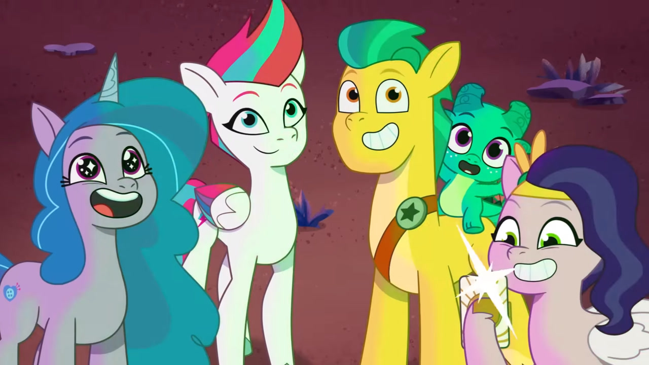 #3017796 - safe, screencap, hitch trailblazer, izzy moonbow, pipp ...