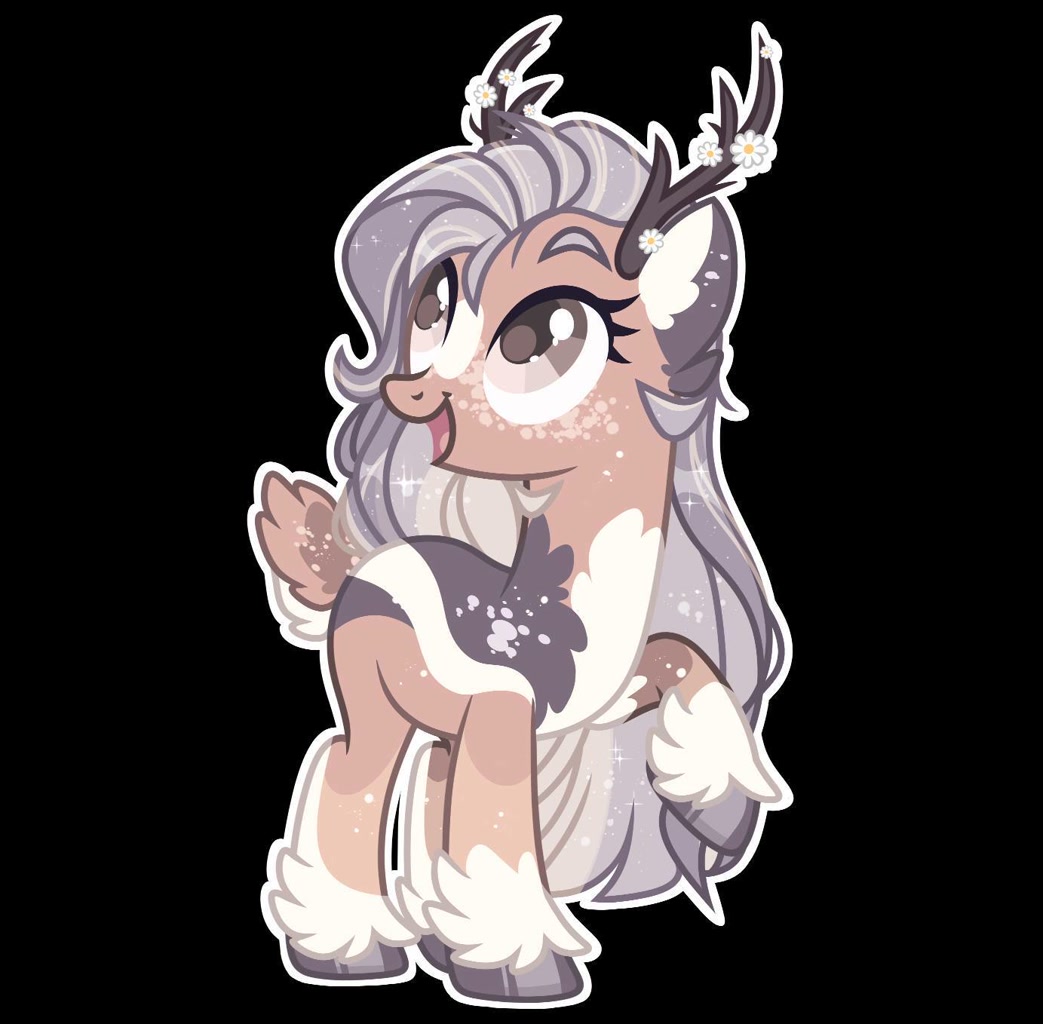 #3018036 - safe, artist:kreedie, oc, oc only, deer, deer pony, original species, pony, antlers ...
