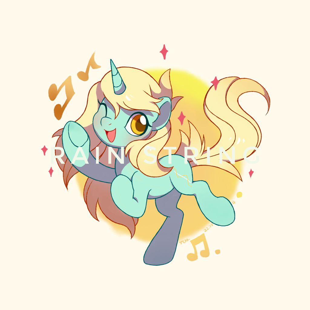 #3000573 - safe, artist:drtuo4, oc, oc:rain string, oc:雨瑟琴弦, pony ...