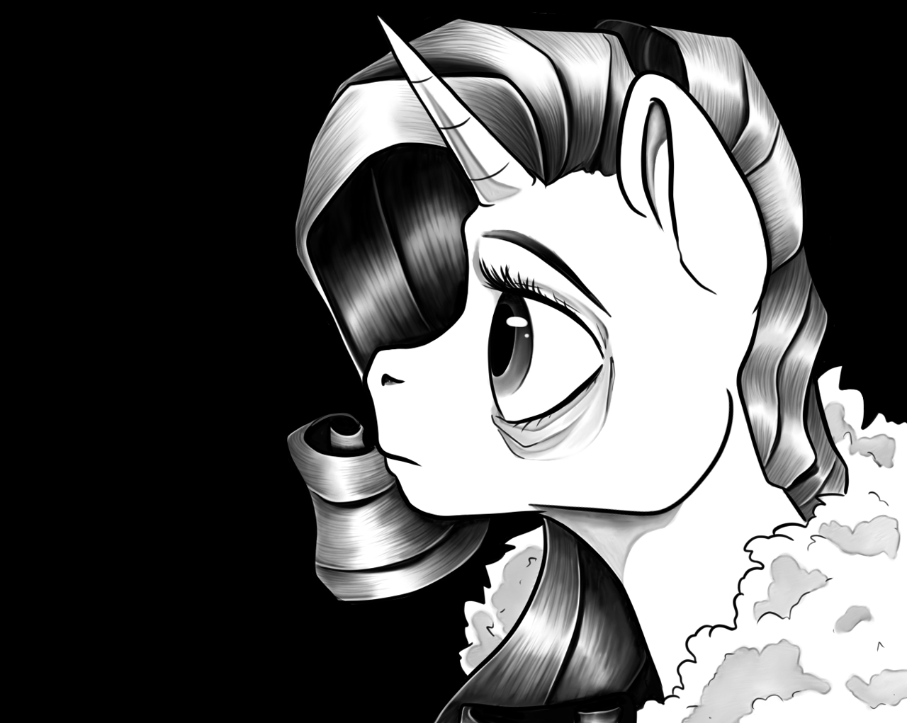 #3001177 - safe, artist:smirk, rarity, pony, unicorn, g4, bags under ...