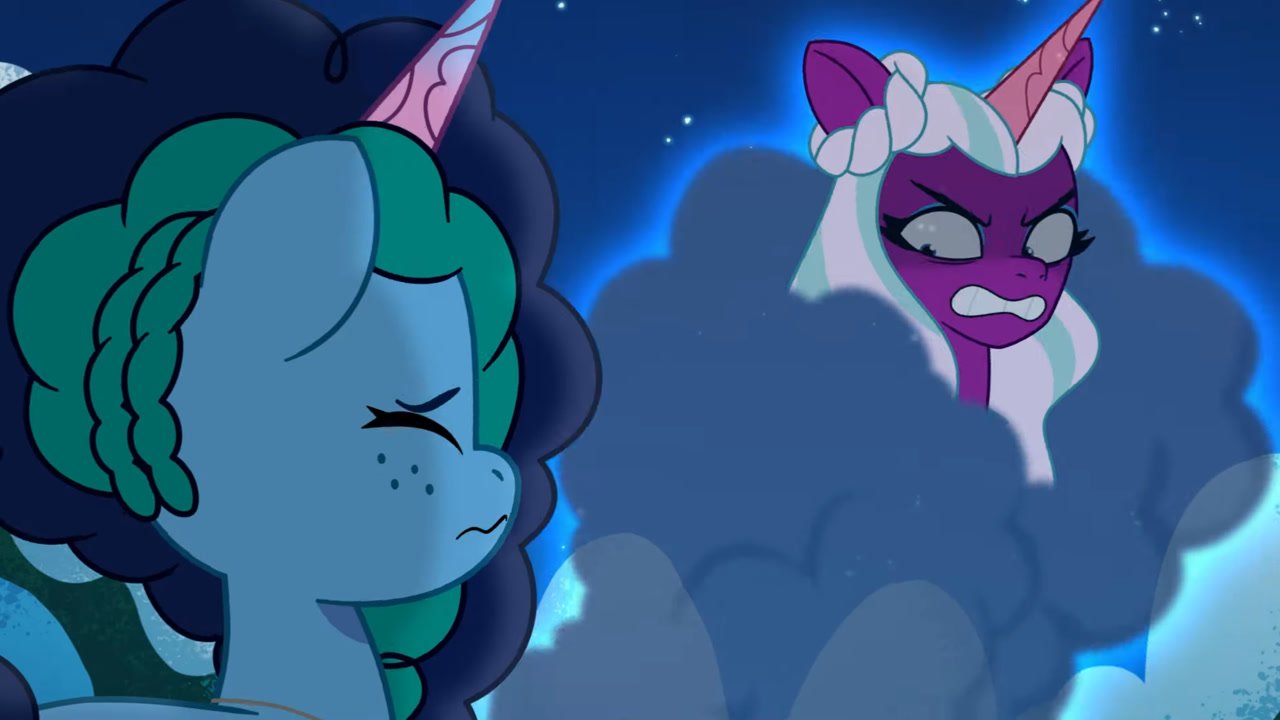 #3003541 - safe, screencap, misty brightdawn, opaline arcana, alicorn, pony, unicorn, g5, my ...