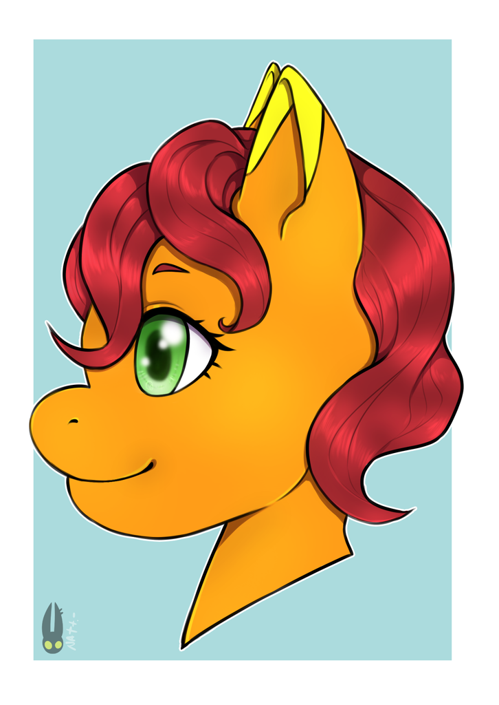 #3003699 - safe, artist:natt333, oc, oc:solar aura, pony, bust ...