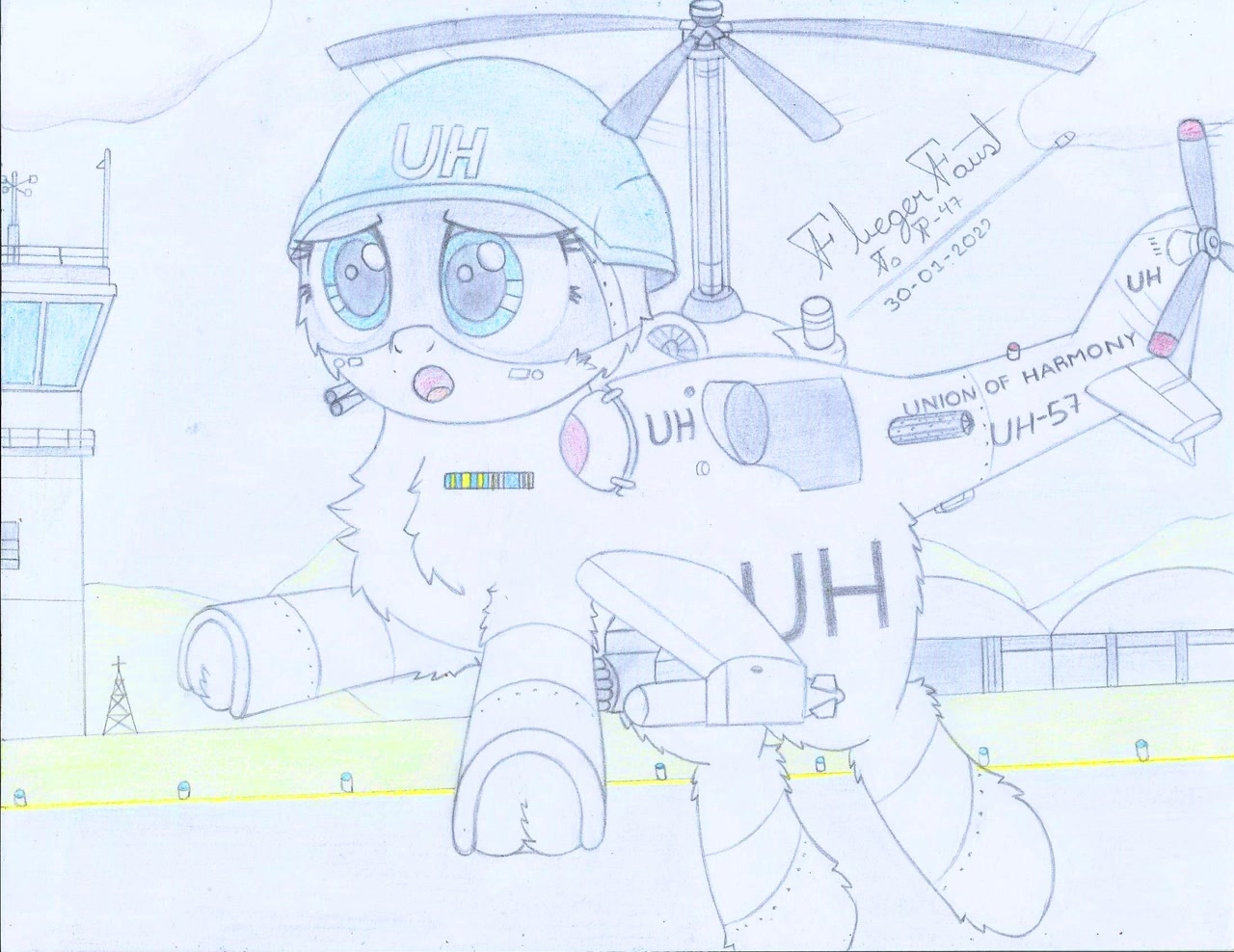 #2804625 - safe, artist:fliegerfausttop47, oc, oc only, helipony ...