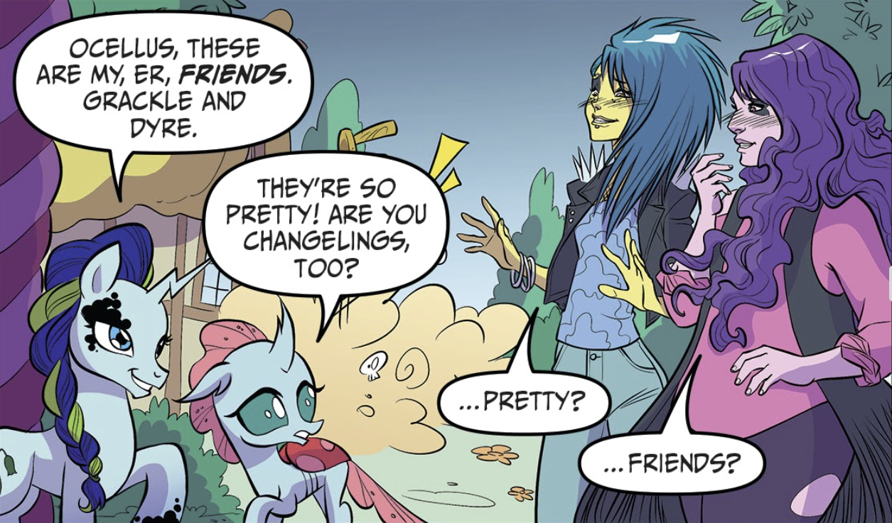 #2809139 - safe, idw, black belle, dyre, grackle, ocellus, changedling ...