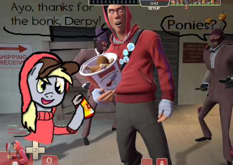 #2809969 - safe, derpy hooves, bird, chicken, g4, /mlp/, /mlp/ tf2 ...