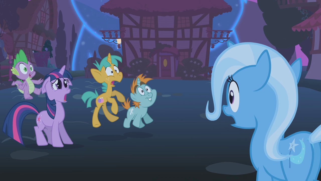 #2797462 - safe, screencap, snails, snips, spike, trixie, twilight ...