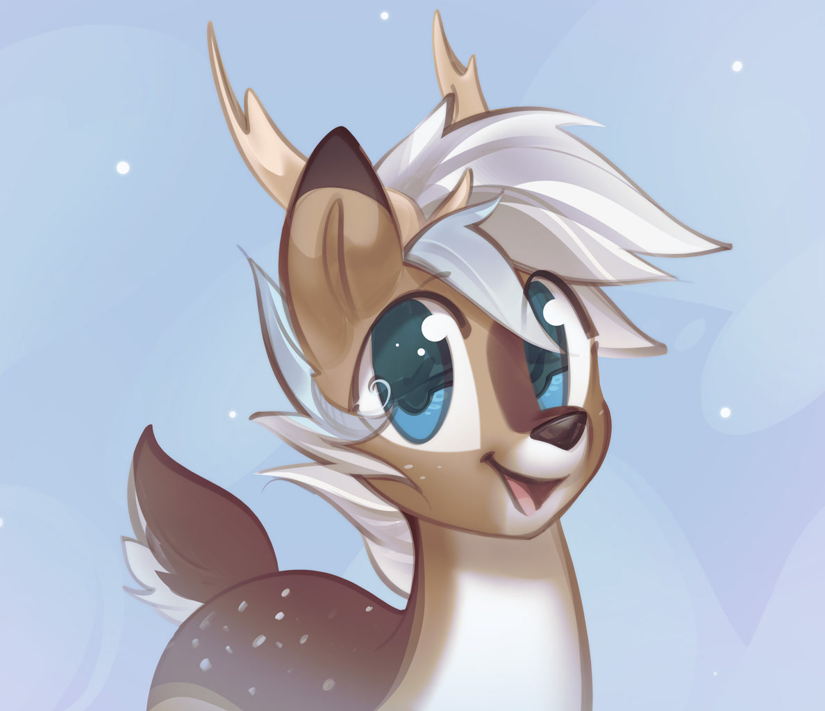 #2812473 - safe, artist:mirroredsea, oc, oc only, oc:dexter, deer, deer ...
