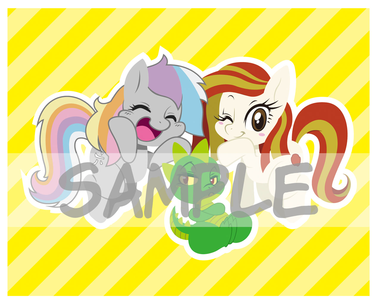 #2815818 - safe, artist:michiyoshi, oc, oc only, oc:poniko, oc:rokuchan ...