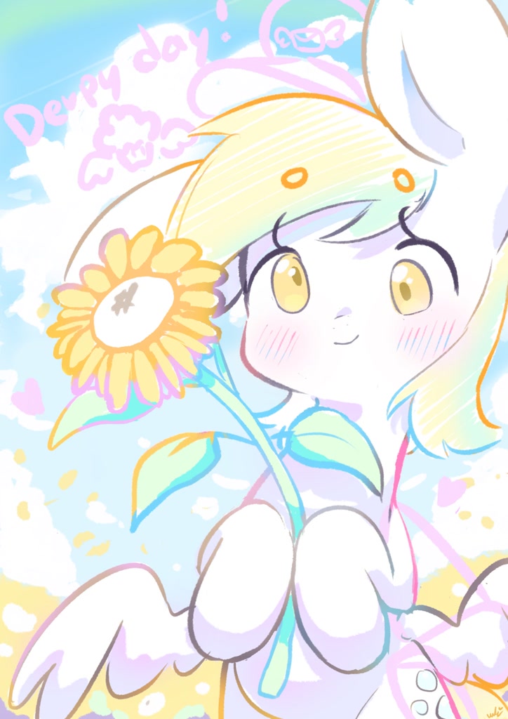 #2817282 - safe, artist:bubbletea, derpy hooves, pegasus, pony ...