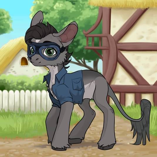 #2822262 - safe, oc, oc only, donkey, clothes, donkey oc, male, smiling ...