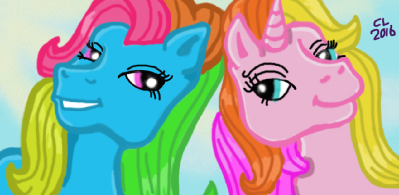 #2824657 - safe, artist:halonna, rainbow dash (g3), rarity (g3), earth ...