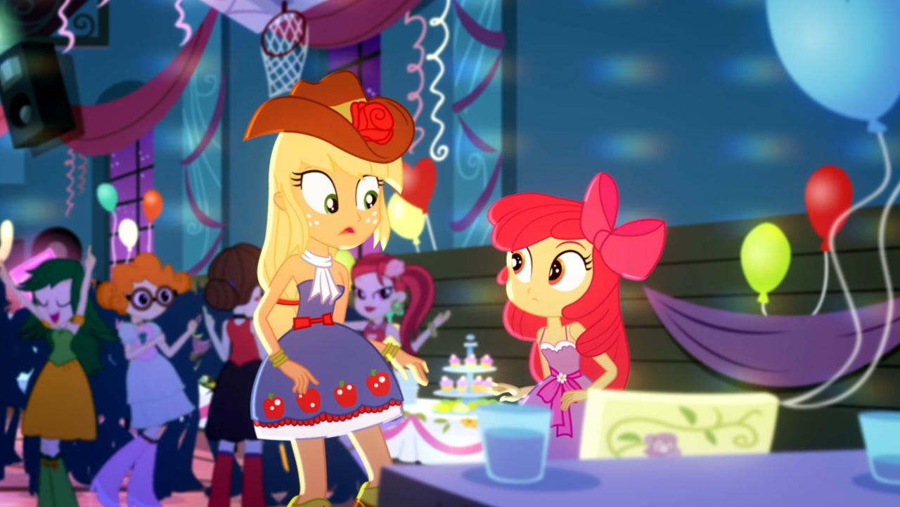 #2828224 - safe, screencap, apple bloom, applejack, scribble dee ...