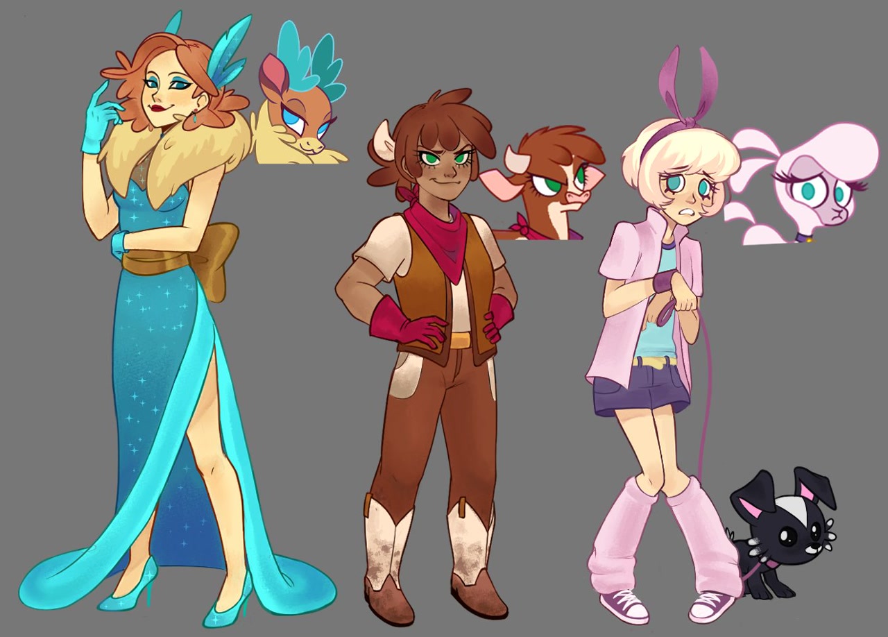 #2828722 - safe, artist:switchsugar, arizona (tfh), pom (tfh), velvet ...