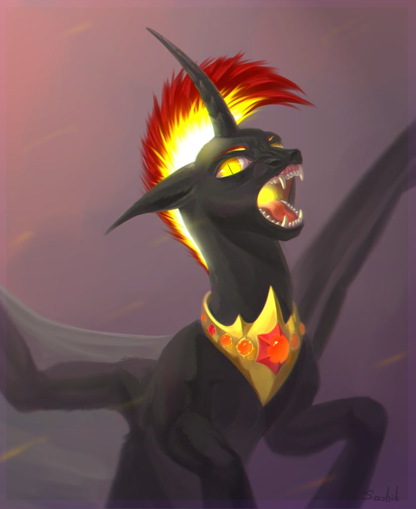 #2829525 - safe, artist:inarimayer, oc, oc only, alicorn, bat pony, bat ...