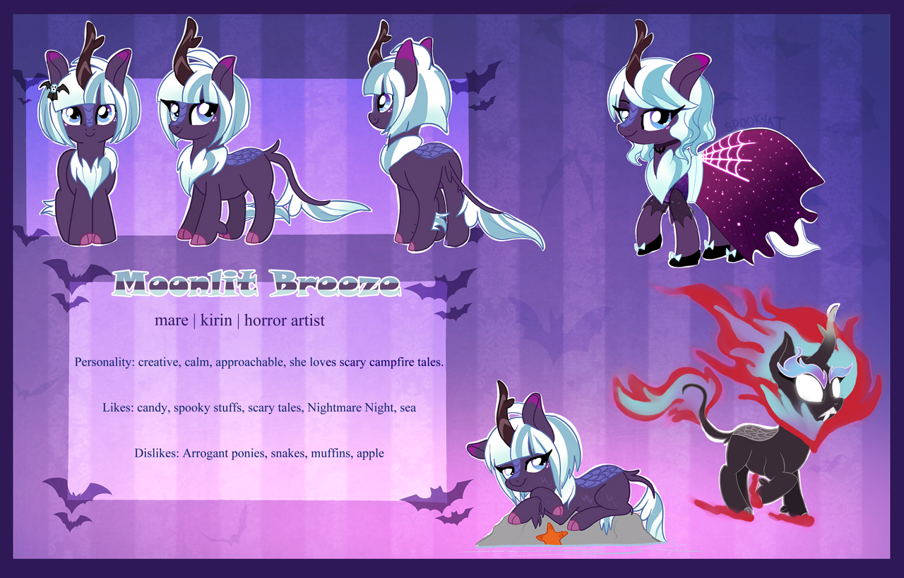 #2833600 - safe, artist:spookyle, oc, oc only, oc:moonlit breeze, kirin, nirik, clothes, dress ...