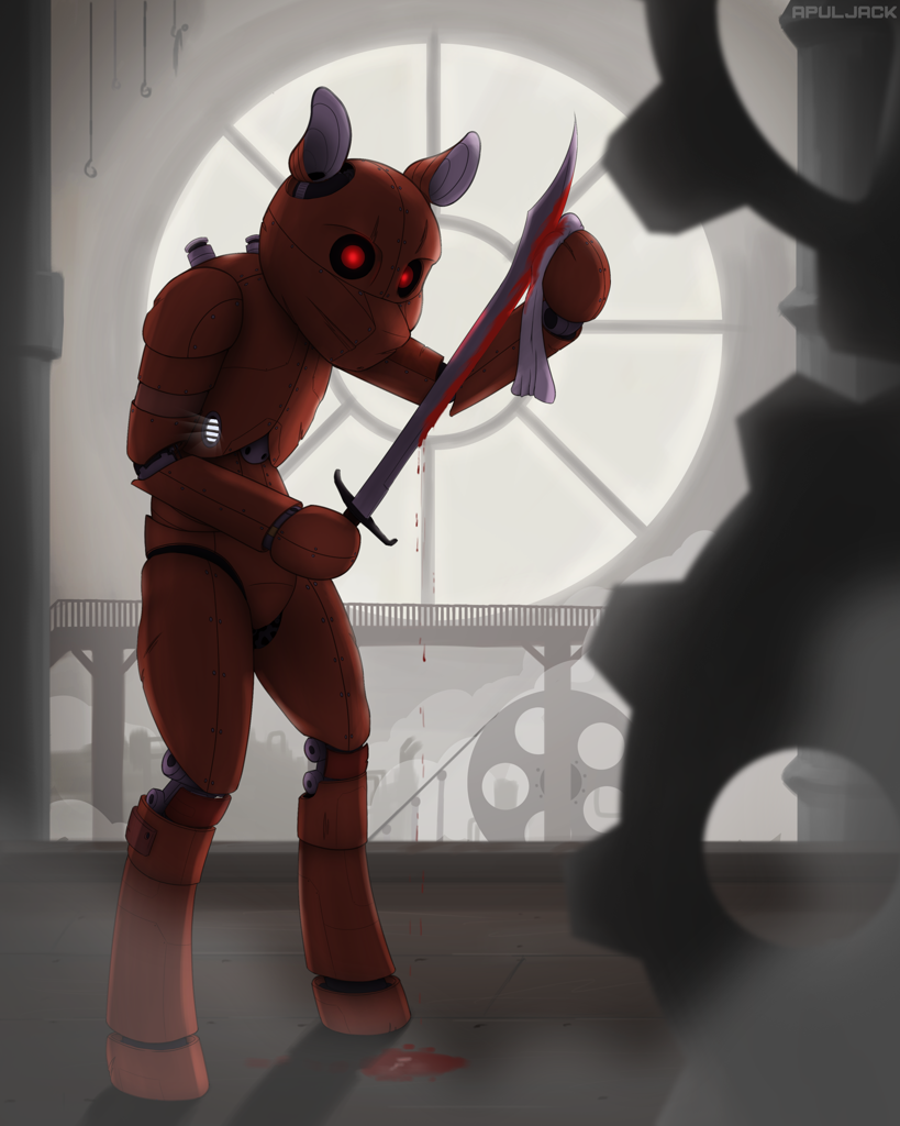 #2845108 - semi-grimdark, artist:apuljack, oc, earth pony, robot, semi-anthro, arm hooves ...