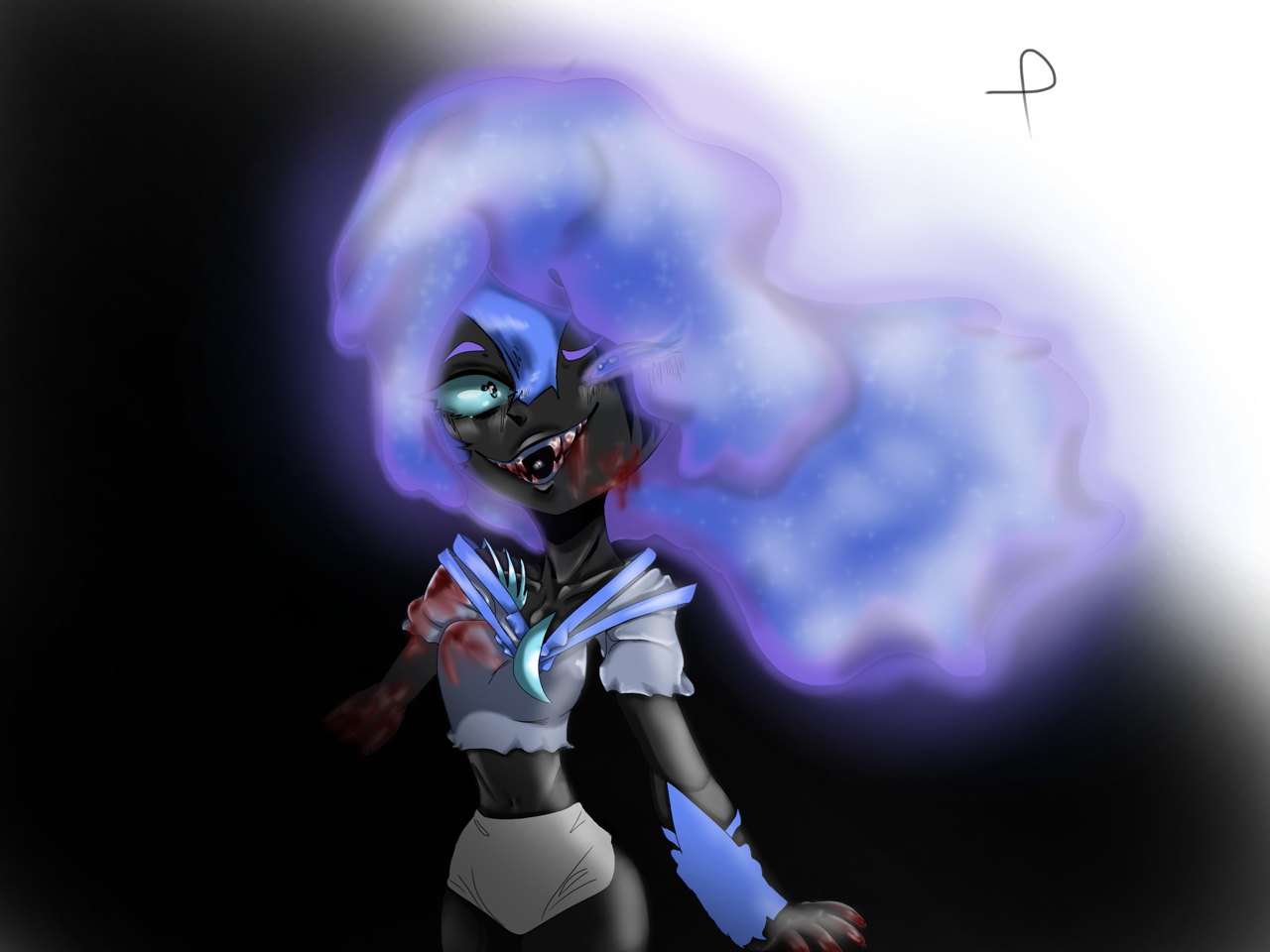 #2850324 - semi-grimdark, artist:livingtypoz, nightmare moon, human, g4 ...
