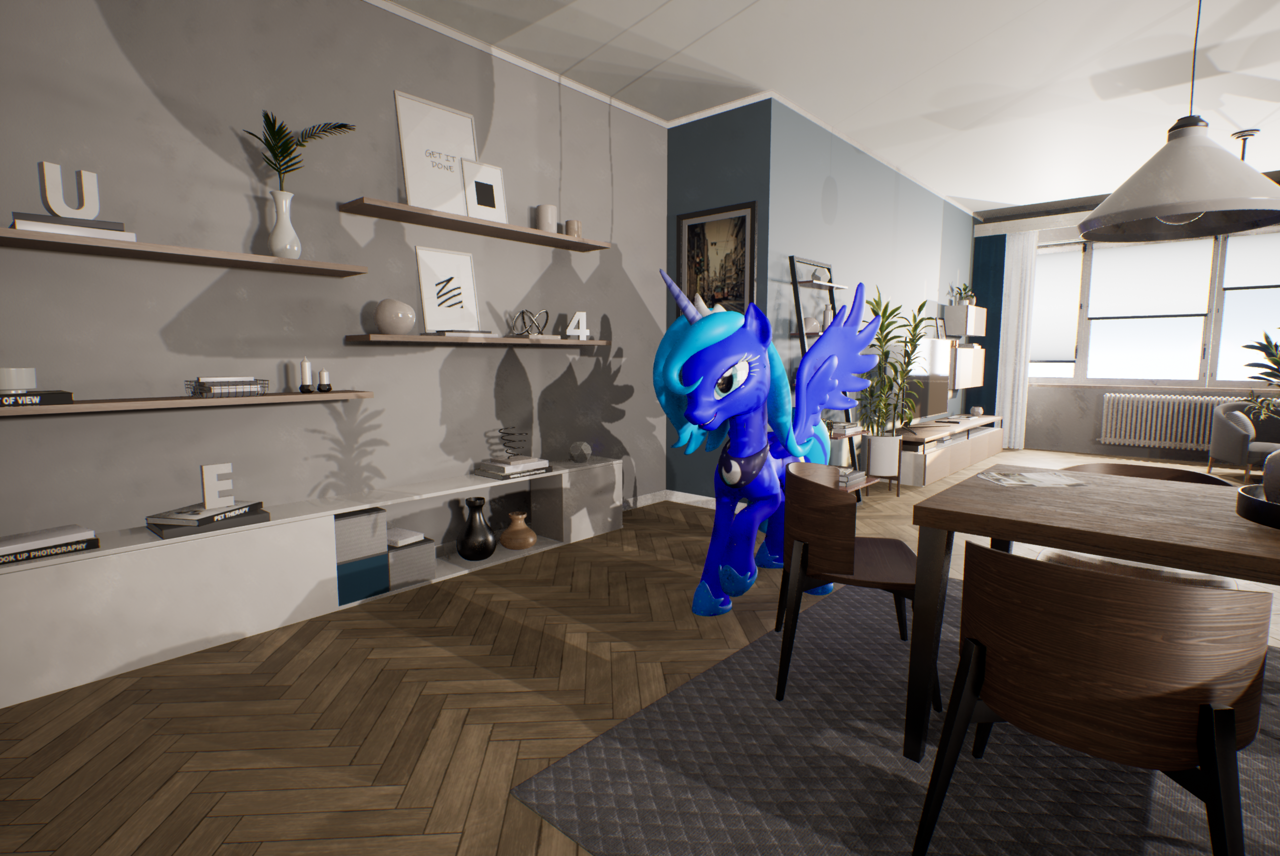 #2851239 - safe, artist:fantom.ent, princess luna, pony, unicorn, 3d ...